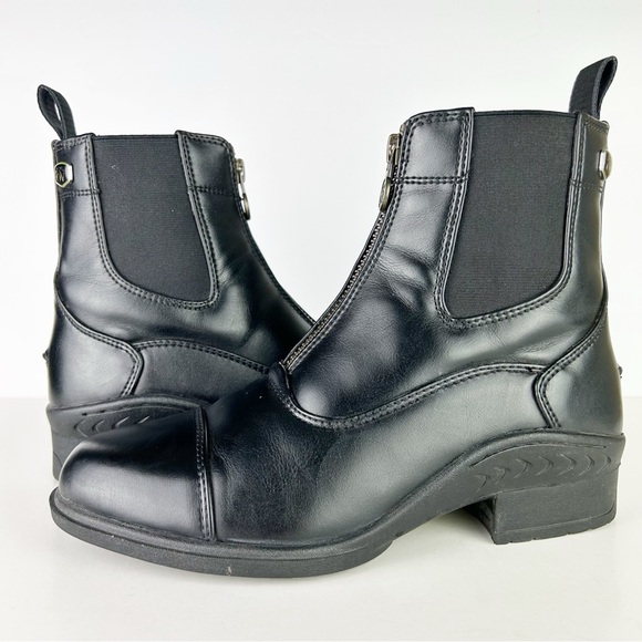 Ovation | Shoes | Ovation Quantam Black Vegan Leather Front Zip Paddock ...